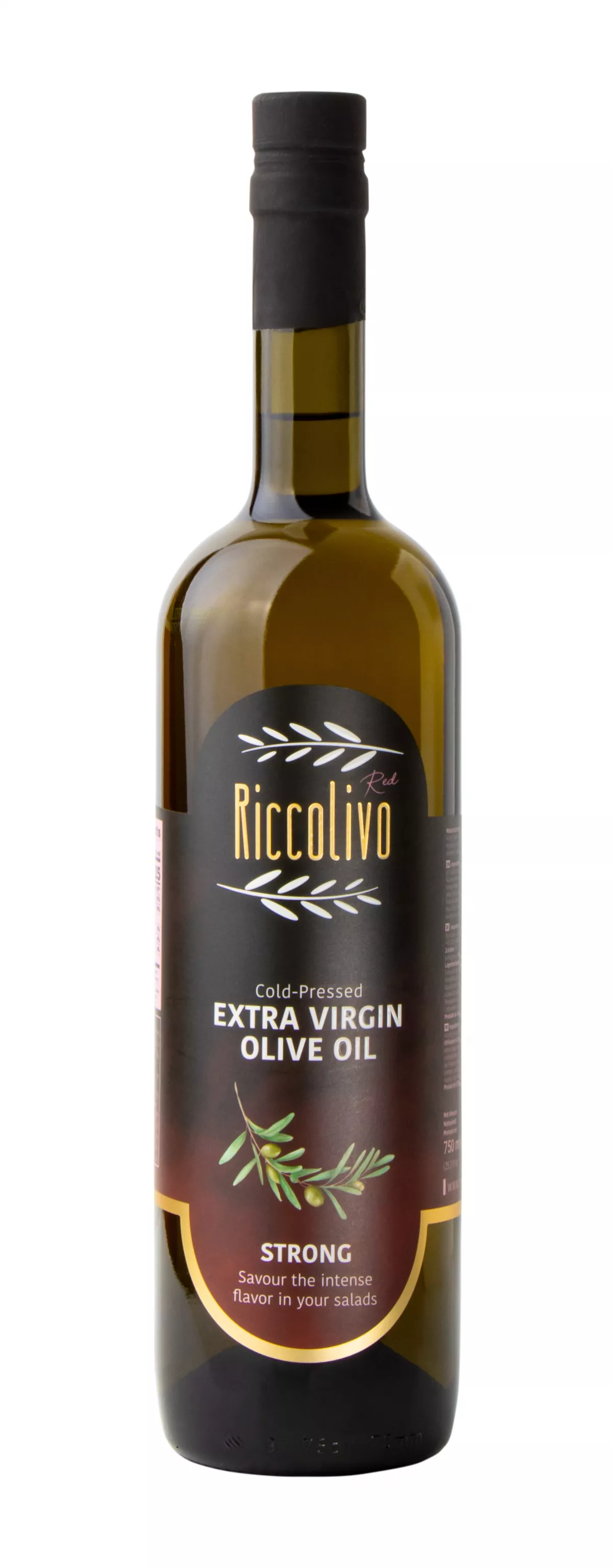 Riccolivo Cold Pressed Extra Virgin Olive Oil Red (Strong) 750 ml