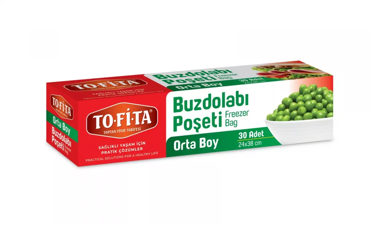 TO-Fİ-TA Buzdolabı Poşeti Orta 30'lu