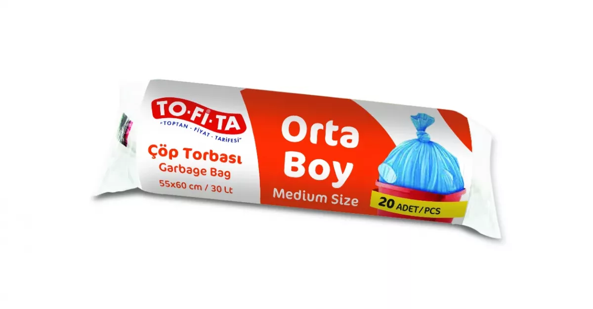TO-Fİ-TA Çöp Torbası Orta 20'li (55x60 cm)