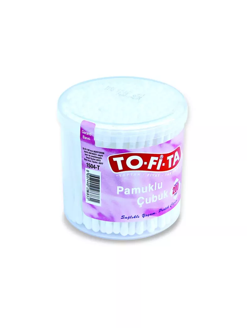TO-Fİ-TA Pamuklu Çubuk 200'lü Yuv.